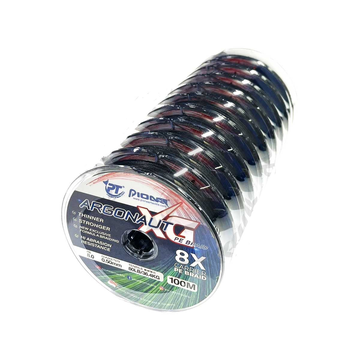 Pioneer Argonaut XG 8x Braided Line 1000 Meter (100 Meter Connected Sp – Mahigeer Water Sports